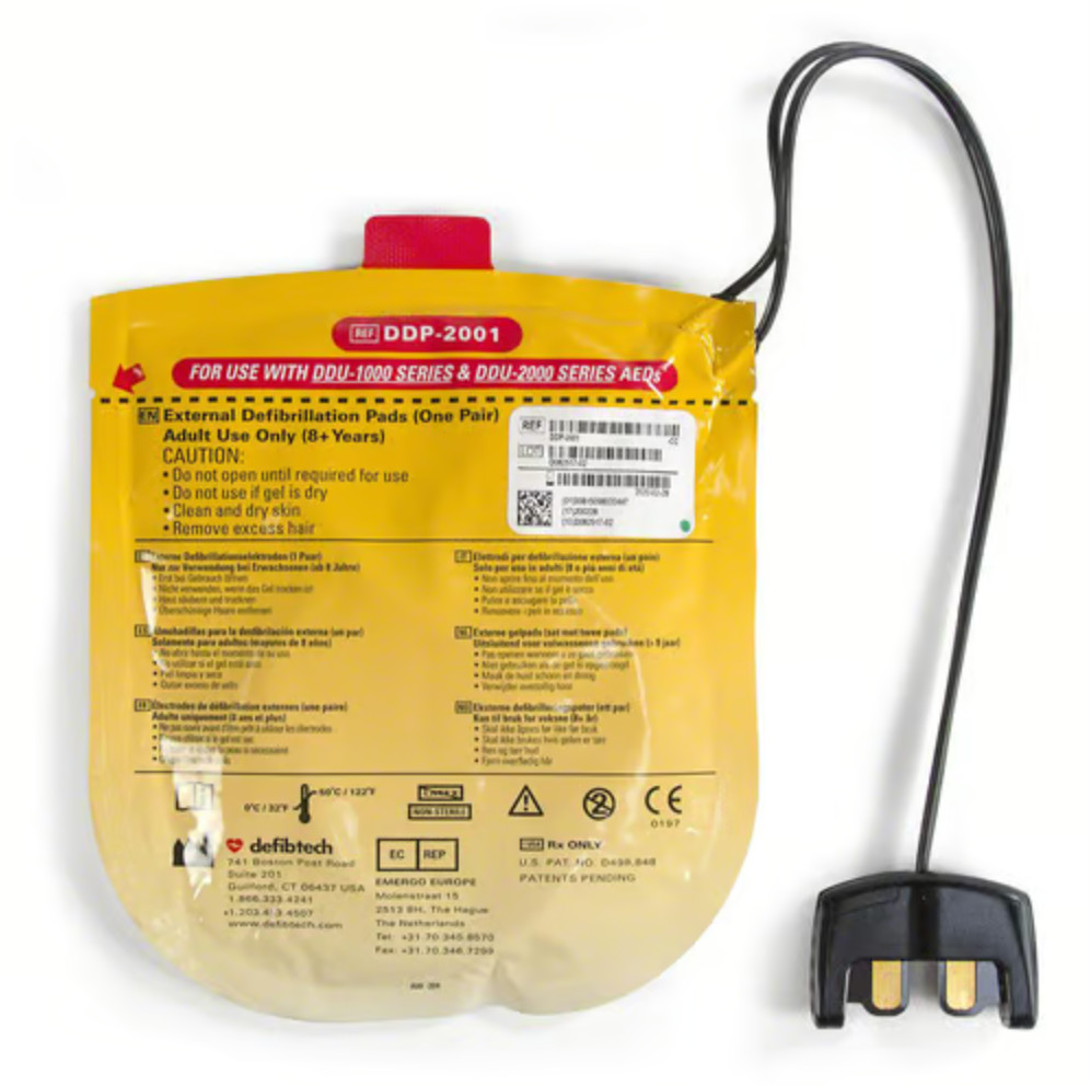Defibtech View DDU-2000 Series Defibrillation Pad Package Adult (1set ...
